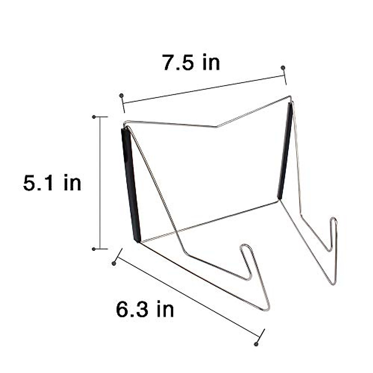 Textbook Stands,2PC Fold-n-Stow Metal Bookstand,Music Book Easel Display Holder,Adjustable Reading Stand,Small Book Rest for Kitchen Counertops,Bookrest for Hardcover Ipad,Cookbook,Recipe (2)