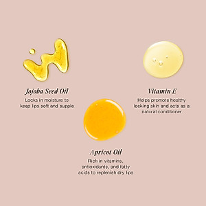 Jouer Essential Hydrating Lip Oil – Moisturizing Dry Lip Treatment Serum - Fragrance Free Clear Lip Oil - Jojoba Seed Oil and Apricot Oil Formula, Natural Shine