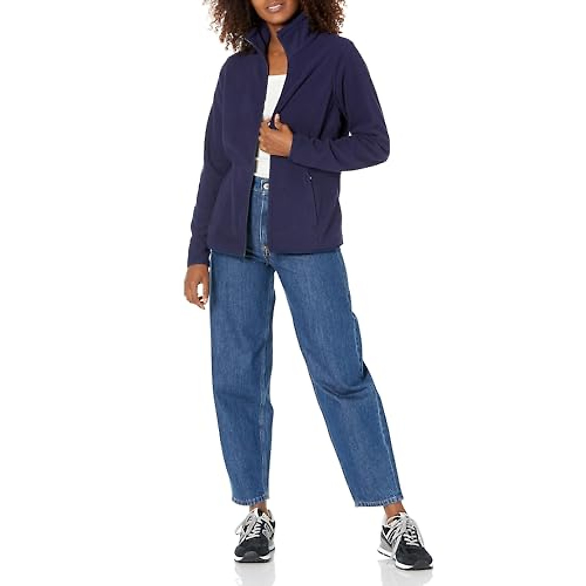 Amazon Essentials Women's Classic-Fit Full-Zip Polar Soft Fleece Jacket (Available in Plus Size), Navy, X-Large