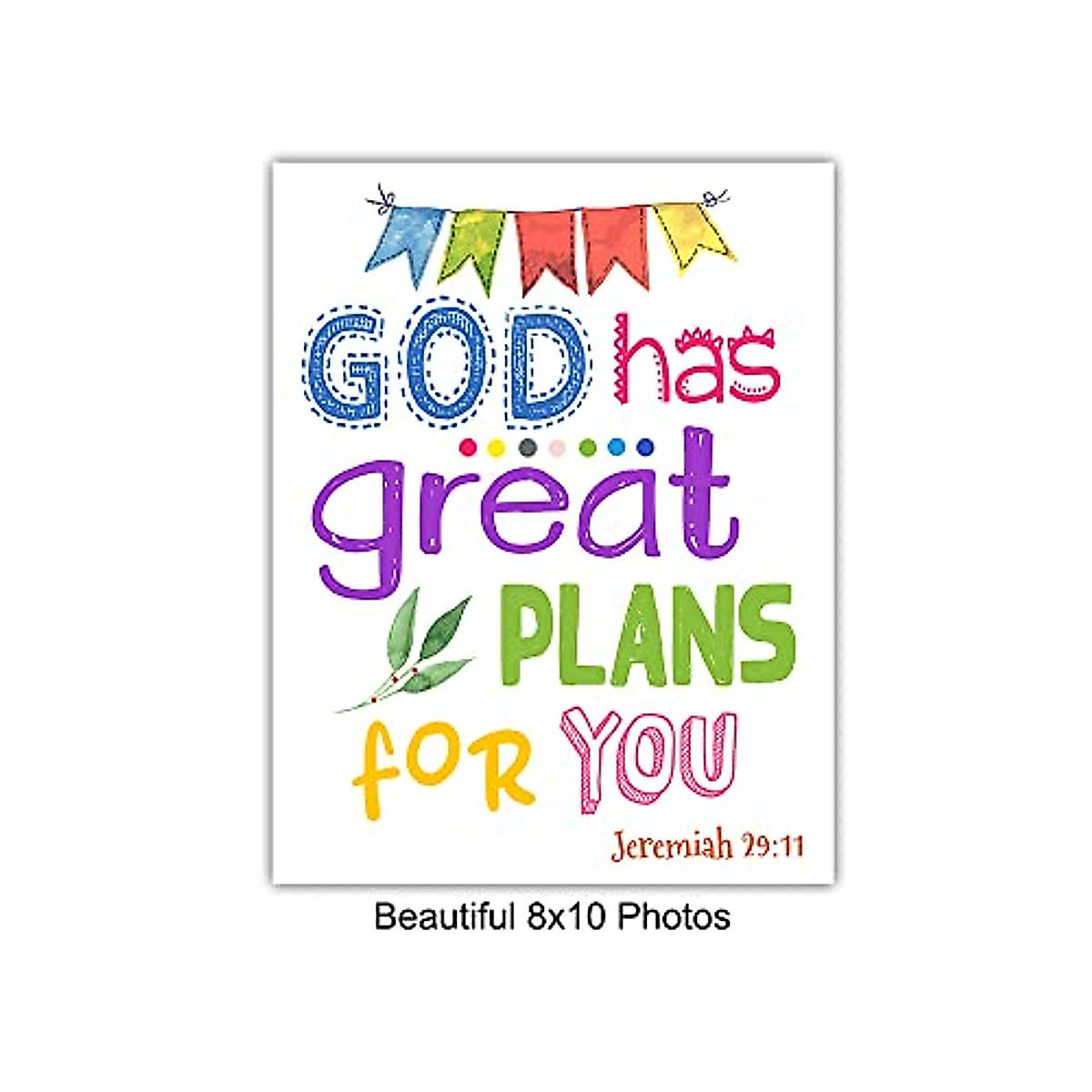 Bible Verse Wall Art - Scripture Wall Art - Christian Wall Art for Kids, Boys, Girls Bedroom - Religious Gifts for Kids - Aesthetic Wall Collage Kit - God Wall Decor - Positive Inspirational Quotes