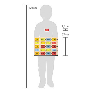 Small Foot Wooden Toys Math Tiles for Learning Addition and Subtracting Number Fun Early Educational Toy Designed for Children 3+, Multi (10716)