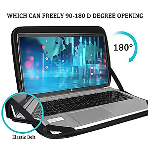 Laptop Case Sleeve 15.6 inch, Durable Shockproof Protective Computer Carrying Cover with Front Pocket, Briefcase Handbags Laptop Sleeve Bag for 15.6 inch HP, Dell, Acer, Asus, Notebook, Black