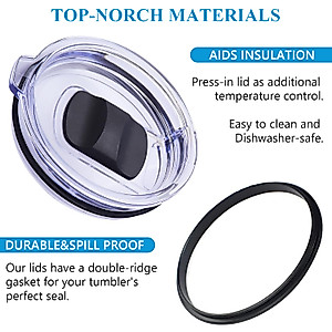 20 oz Stronghold Tumbler Lid,2 Pack Reusable Replacement Lids Compatible for YETI 20 oz Tumbler,10/24 oz Mug and 10 oz Lowball,Travel Spill Proof Cup Lids Covers with Magnetic Slider Switch,BPA Free