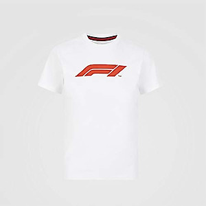 Fuel For Fans Youth Formula 1 F1 Tech Collection Large Logo T-Shirt, White, Youth S (8)