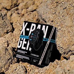 Carbinox X-Ranger Smart Watch Rugged Fitness Tracker IP69K Waterproof Compatible with Android and iOS Phone Heart Rate Sport Modes, Black, 49mm Diameter