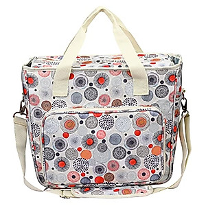 LUKEO Yarn Storage Bag Portable Knitting Tote Large Waterproof Bags Crochet Hooks Sewing Accessories