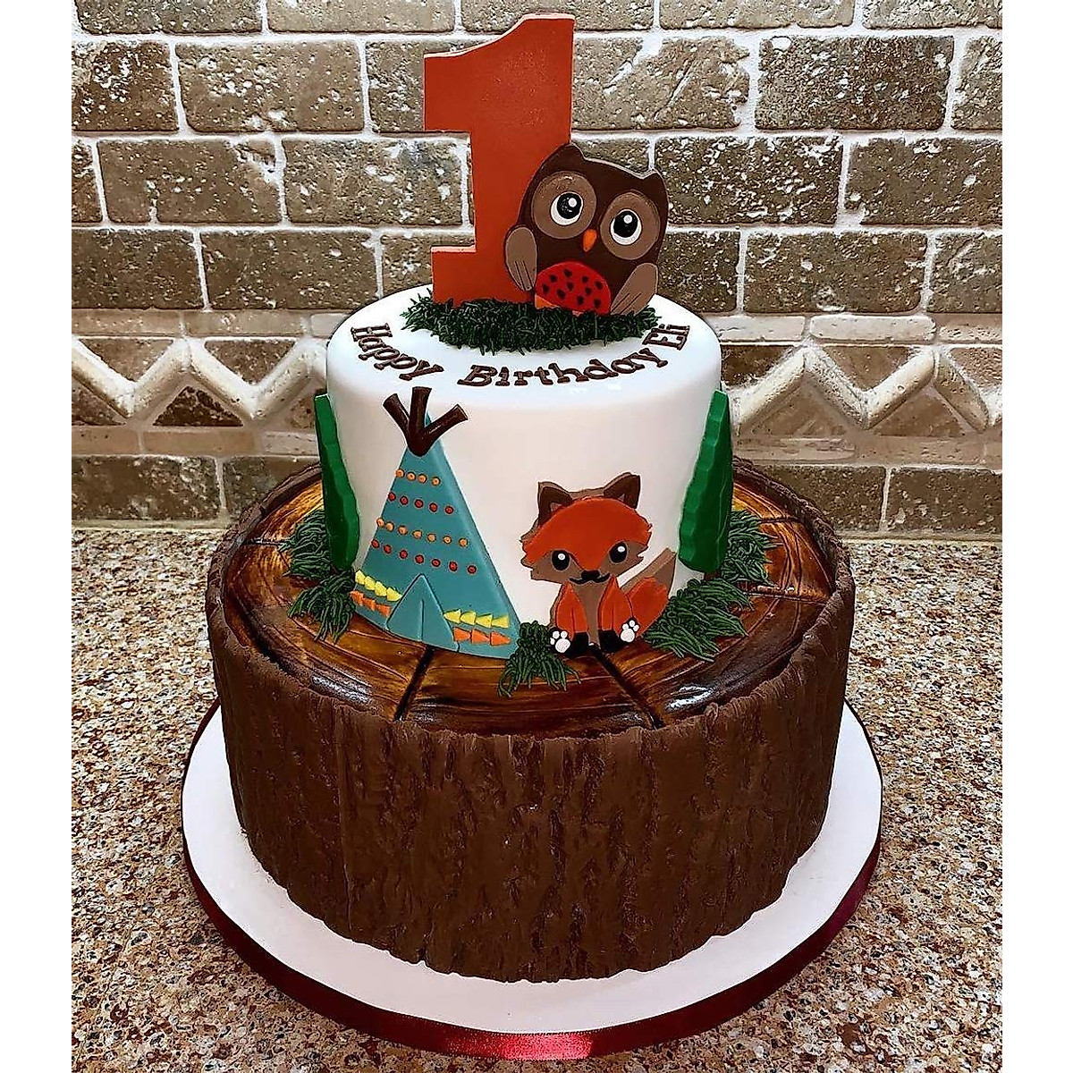 Set of 2 Tree Bark Cake Fondant Mold Tree Stump Fondant Impression Texture Mat Wedding Lumberjack Cake Border Decorating Tool Chocolate Gumpaste Pastry Cake Mold