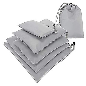 Navaris 7 Set Travel Storage Bags and Pouches - Nylon Suitcase Organizers