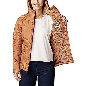 Columbia Women's Heavenly Hooded Jacket, Camel Brown, Large