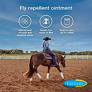 Farnam SWAT CLEAR Horse Fly Control for Horses, Ponies and Dogs, 7 ounce jar