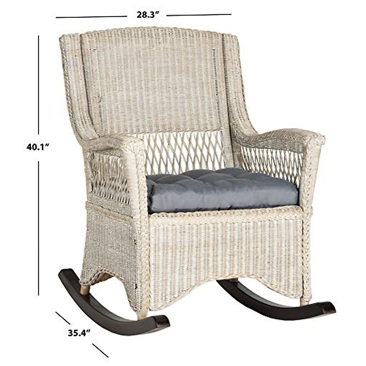 Safavieh Home Collection Aria Antique Grey Rocking Chair