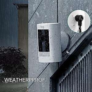 OLAIKE 8m/26ft Charge Cable with DC Power Adapter Compatible with Ring Stick Up Cam Battery 3rd Gen/2nd Gen/Plug-in, Weatherproof Cable to Continuously Charge Your Camera, Black