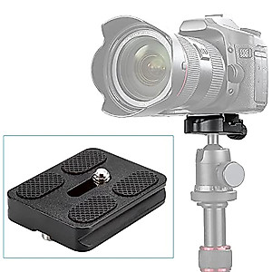 NEEWER Universal Arca Type Quick Release Plate All Metal with 1/4 Inch Screw Fits Standard Arca Type Clamp for Camera Tripod Ballhead (PU50 50mm)