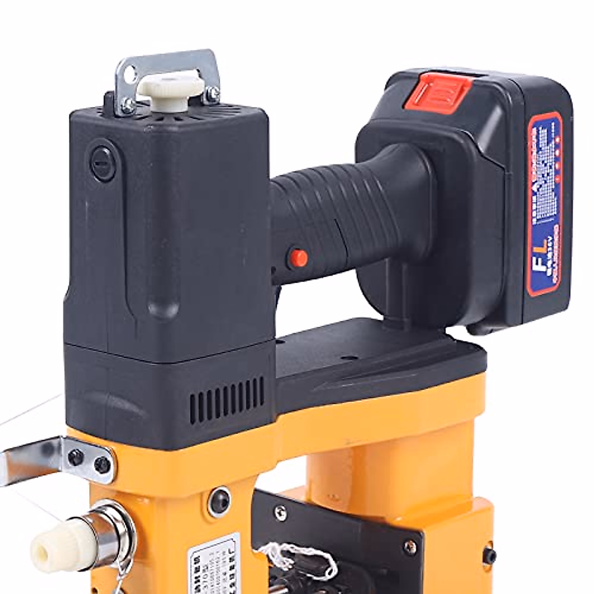 Portable Bag Closer Machine, 110V 190W Industrial Electric Bag Closing Sewing Sealing Stitching Machine for Woven Snakeskin Paper Bag, Handheld High Speed Machine with Accessories