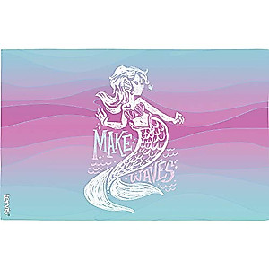 Tervis 1350827 Mermaids Make Waves Insulated Tumbler with Wrap and Turquoise Lid, 16oz, Clear