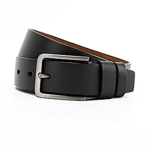 CHARM GLOBAL Personalized Belts For Men, Genuine Leather Belts, Personalized Gifts For Men, LB61 (M-Black)