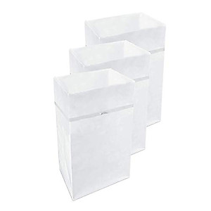 Clean Cubes 30 Gallon Trash Cans & Recycle Bins for Sanitary Garbage Disposal. Disposable Containers for Parties, Events, Recycling, and More. 3 Pack (White)