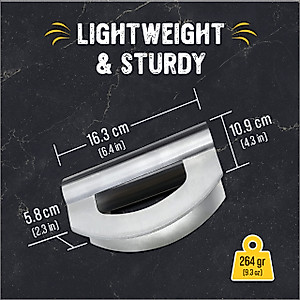 Checkered Chef Stainless Steel Mezzaluna Salad & Vegetable Chopper