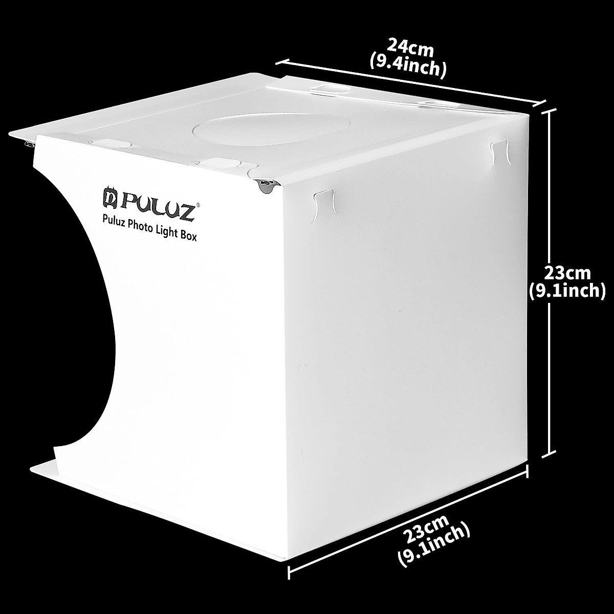 Qulable Photo Studio Box, Mini Photo Shooting Tent Kit, Foldable Photography Lighting Softbox with 6 Colors Photography Backdrops for Advertising Photography Lighting Tool (20 cm Light Box)