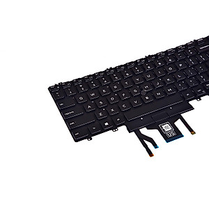 Replacement Keyboard for Dell Latitude 5500 5501 5510 5511, Precision 3540 3541 3550 3551 Series Laptop with Backlit with Pointer US Layout P/N: 0MMH7V NSK-EX0BC PK132FA1B00