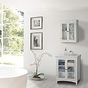 Elegant Home Fashions Madison Detachable Bathroom Cabinet, One Size, White & Neal Bathroom Cabinet, One Size, White