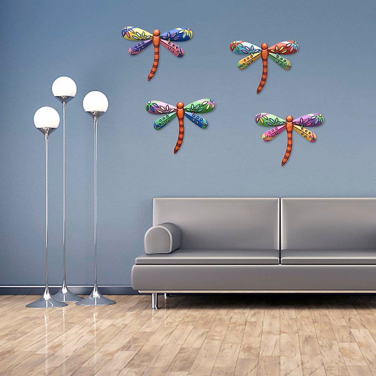 K-Musculo Metal Dragonfly Bedroom Outdoor Garden Backyard Living om Patio Bathroom Porch Gift Iron Art Balcony Hanging Home Wall Decor