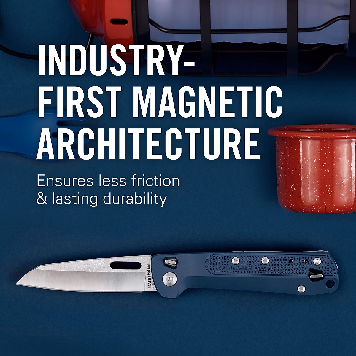 LEATHERMAN, FREE K2, Folding Pocketknife, 8-in-1 Multi-tool for Everyday Carry (EDC), Home & Outdoors, Made in USA, Evergreen