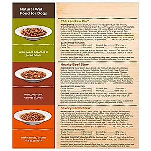 Rachael Ray Nutrish Premium Natural Wet Dog Food, Savory Favorites Variety Pack, 8 Ounce Tub (Pack of 6)