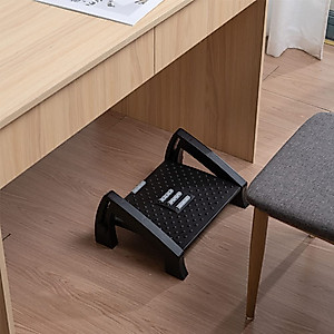 Adjustable Height Foot Rest with Massage Surface for Under Desk, 6 Height Adjustable Foot Stool for Desk at Work for Home, Office