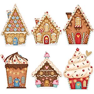 ceiba tree 36Pcs Christmas Gingerbread House Cards Festive Winter Holiday Greeting Cards with Envelopes and Stickers Die Cut