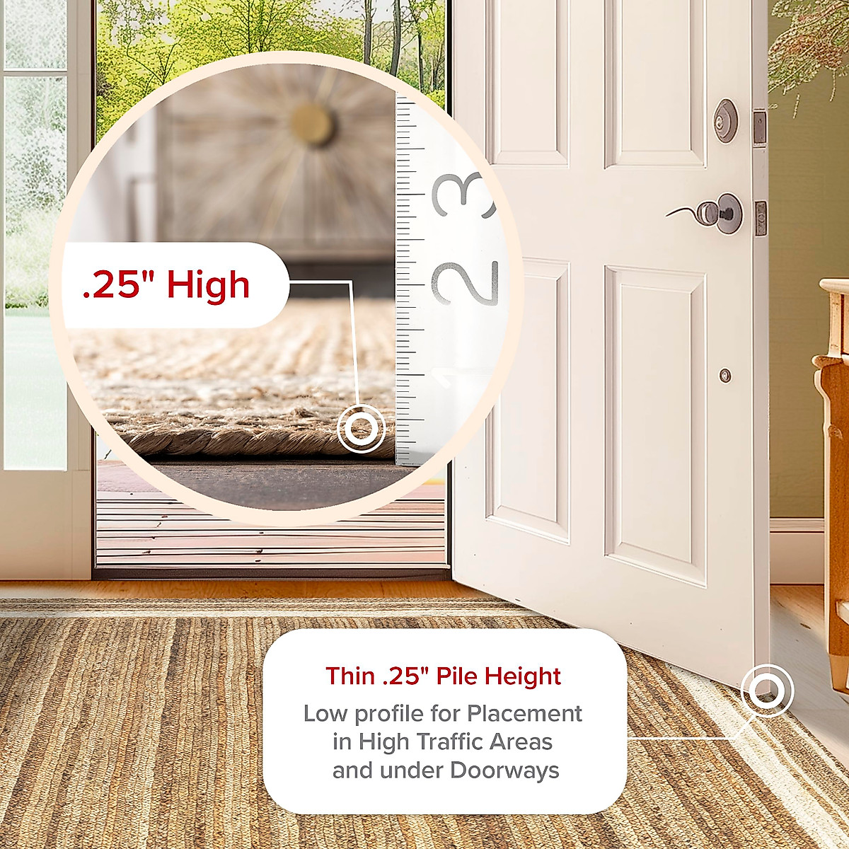 nuLOOM Rikki Coastal Braided Jute Area Rug, Oval 4x6, Off-white