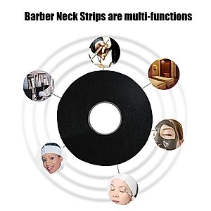 2 PCS Disposable Barber Neck Strips Waterproof Neck Paper Tissue Roll for Salon Haircutting Styling Coloring Black