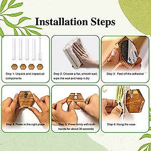 HUSSLEAN Plant Propagation Station Terrarium,Glass Propagation Stations Wall Hanging Planter Tubes for Garden Office Decoration,Plant Lover Gifts (4 Vase)