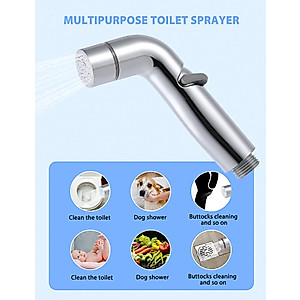 Handheld Bidet Sprayer for Toilet, Bathroom Bidet Sprayer Attachment Set, Ideal for Feminine Wash, Cloth Diaper Cleaning&Muslim Shower (Up and Down Slide Switch)