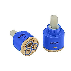 Kolidaer 35mm Faucet Cartridge Replacement, 35mm Diameter, for Single Handle Kitchen/Basin/Shower Faucets, Ceramic Valve, N35DW, CUPC Certified