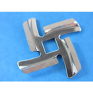 Replacement meat grinder set for many Waring Pro, Rival, Deni, Game Winner etc. Plate is 2 1/8" 53mm wide. PLEASE MEASURE BEFORE ORDERING. Does not fit Kitchenaid.