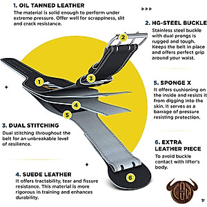 RDX Weight Lifting Belt Gym Exercise Workout, 6 inch Leather Padded Lumbar Back Support Men Women, 10 Adjustable Holes, Powerlifting Bodybuilding Deadlift, Squat Fitness Strength Training Equipment