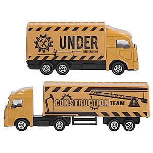 Simulation Mine Truck Model, Alloy Construction Engineering Trucks Model Big Trailer Transport Vehicle Static Car Model Toy