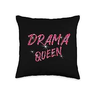 FUN DRAMA QUEEN GESCHENKIDEE FRAUEN MÄDCHEN Drama Queen Women's Men's Children Throw Pillow, 16x16, Multicolor