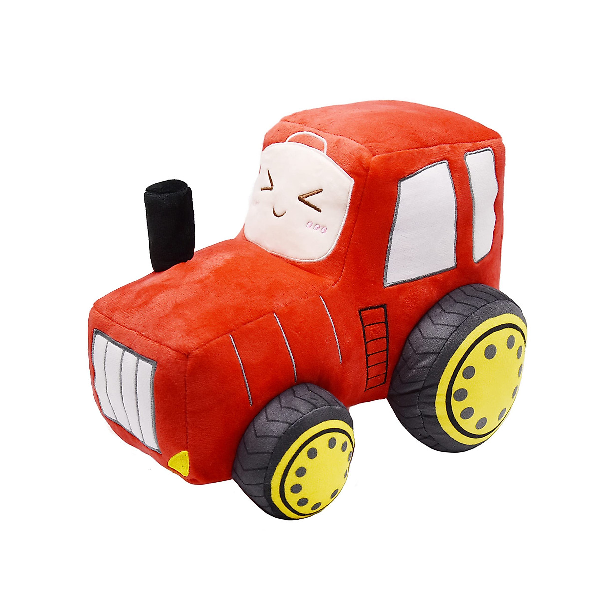 YONLIT Soft Plush Tractor Stuffed Truck Toy Super Cute Car Plushie Throw Pillow Excellent Gifts for Kids or Birthday Party 12 Inches (Red)