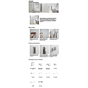 Kohler K-23287-CP Square Foot Ledge, Polished Chrome