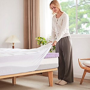 BDEUS Dual Layer 3 Inch Memory Foam Mattress Topper Twin Size,Cooling Gel Memory Foam with Down Alternative Quilted Pillow Top Cover,Back Pain Relief Soft Mattress Pad