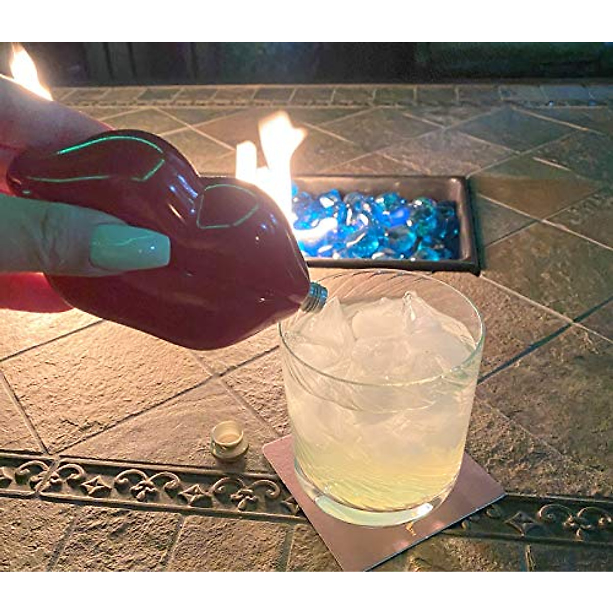 Red Lips Flask - Pucker Kiss Stainless Steel 5 oz. Pocket Flask For Drinks and Alcohol - Travel Picnic Bar Party - Fun Cute & Romantic