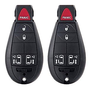 cciyu X 2 Flip Key Fob with Key Blade 5 buttons Replacement fit for 08 09 10 11 12 Dodge Series with FCC M3N5WY783XF