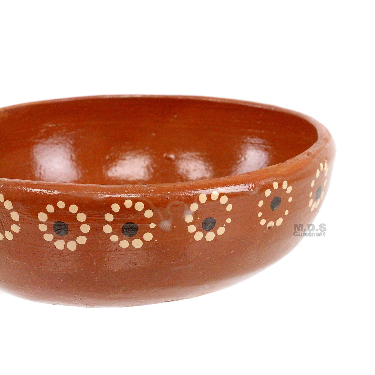 Ematik Plato Pozolero Bowl De Barro Mexican Artisan Floral 100% Clay Soup Pozole Menudo Caldo Bowls