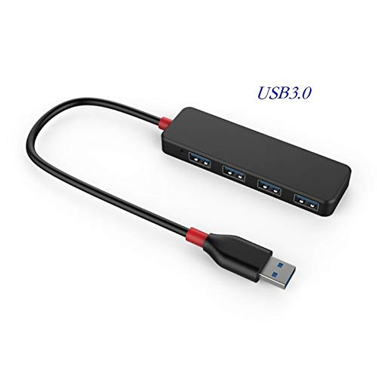 Lysee Plug & Connectors - High Speed 1 to 4 Multi Ports USB Hub PNP Thin USB HUB Connector - (Color: White(USB3.0))