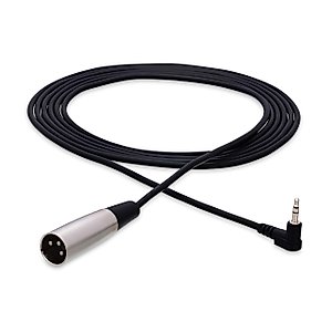 Hosa XVM-105F XLR3F to Right Angle 3.5 mm TRS Microphone Cable, 5 Feet