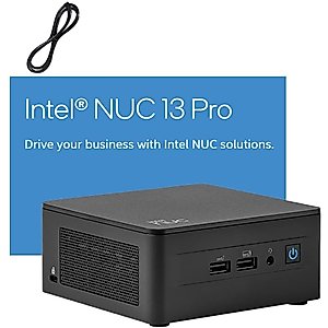 Intel 2023 NUC 13 Pro Kit NUC13ANHi7 Barebone System Tall Mini PC Desktop, 13th Gen 12-Core i7-1360P up to 5.0GHz, No RAM, No Storage, WiFi 6, Bluetooth 5.3, No OS, BROAG Cable