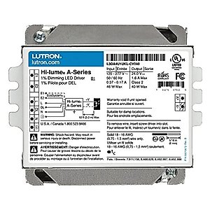 Lutron L3DA4U1UKL-CV240 LED Driver, 24VDC, 120/277VAC, 170-370 mA Lighting, Black