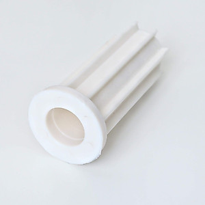 KOMORAX 4 Pack Heavy Duty 1 5/8 White Plastic Insert Bushing Patio Chair Replacement Swivel Chair Rocker Seat Post Base 928